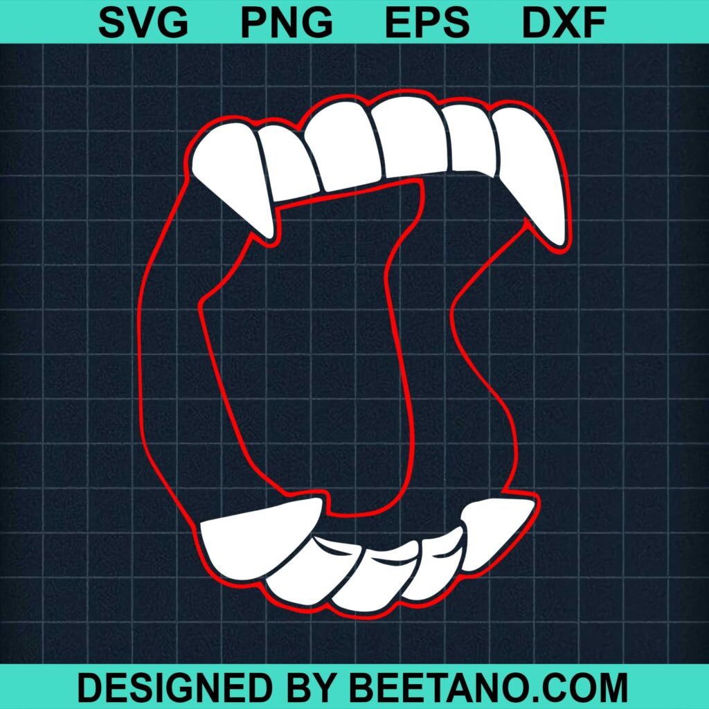 Scary Vampire Fangs Spooky Halloween SVG cut file for cricut