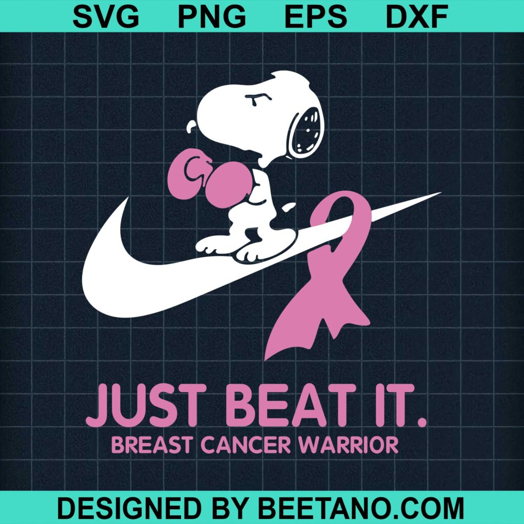 Snoopy Breast Cancer Nike SVG, Breast Cancer SVG file cricut silhouette ...