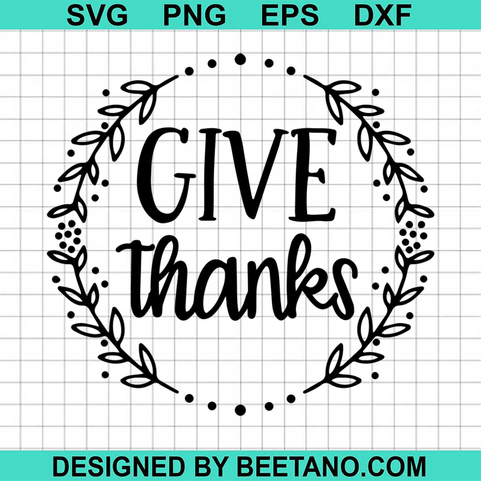 Give Thanks SVG, Happy Thanksgiving SVG, Happy Fall SVG