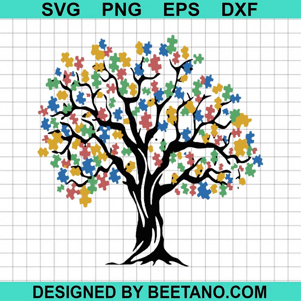 Tree Of Life Autism Awareness Month ASD Supporter SVG cut file for ...