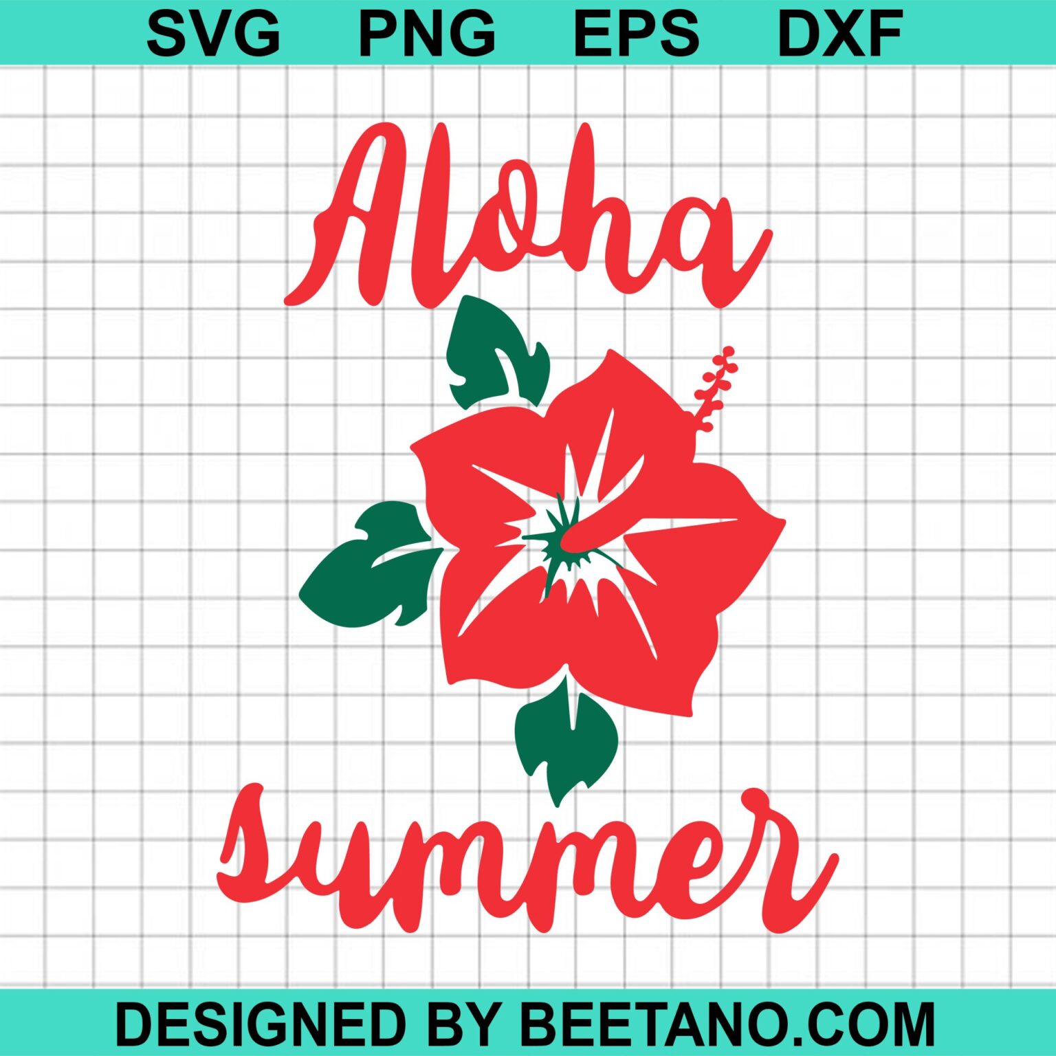 Aloha summer svg, Tropical Floral SVG PNG DXF files