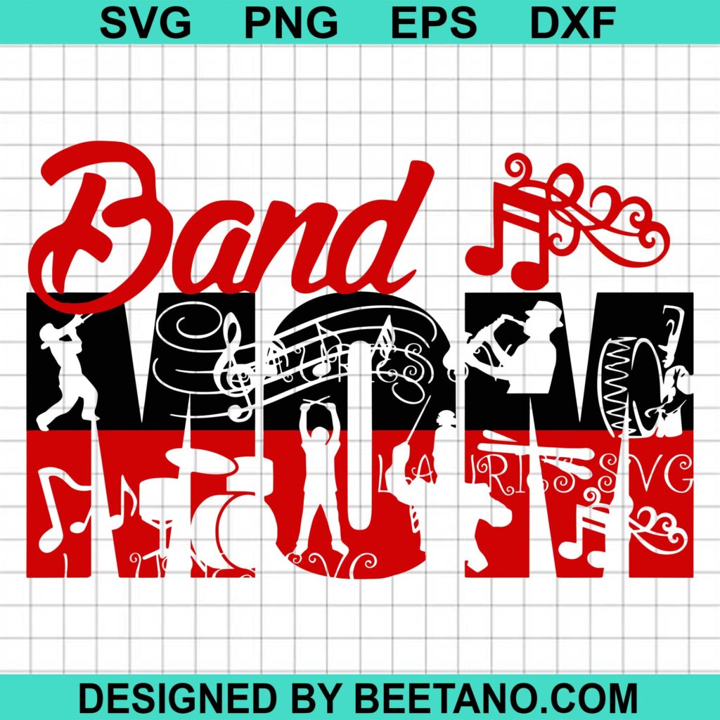 Band Mom SVG cut file for cricut silhouette machine make craft handmade ...