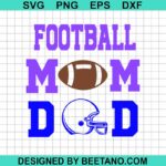 Football dad and mom SVG cut file for cricut silhouette machine make ...