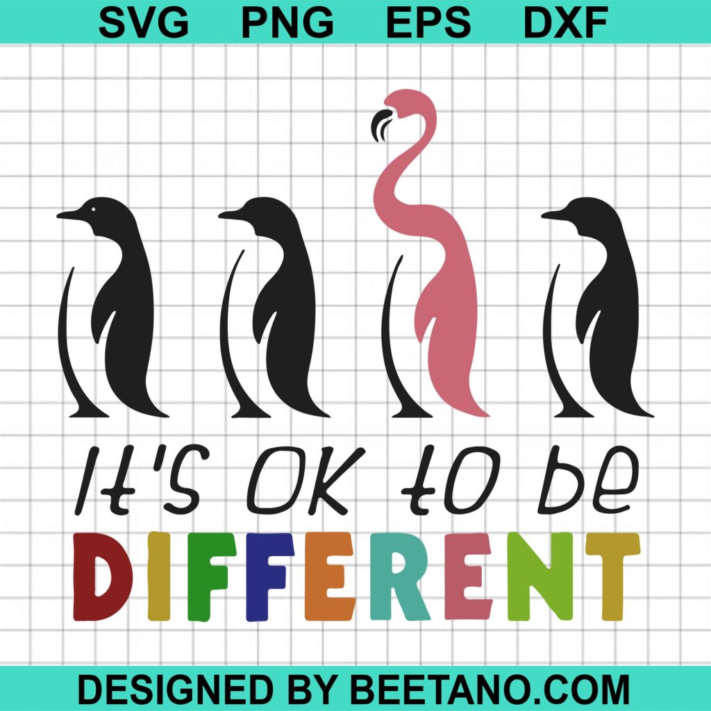 It's ok to be different flamingo autism SVG files for cricut machine ...