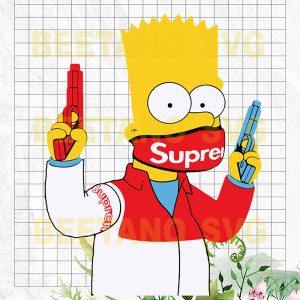 Simpson Supreme Svg Files, The Simpsons Supreme Cutting Files