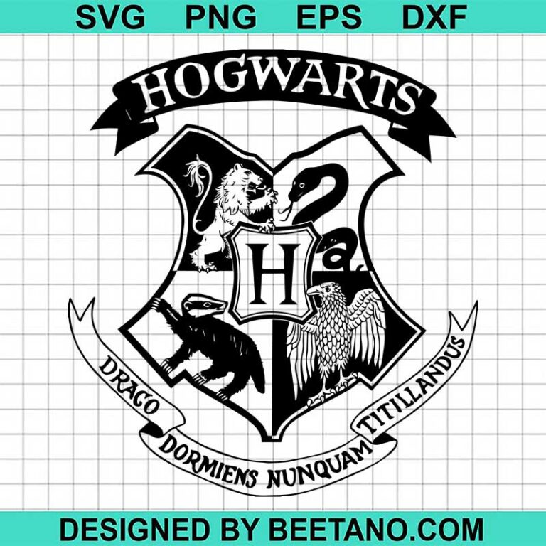 Hogwarts school logo SVG, Harry potter SVG, Hogwarts SVG PNG DXF
