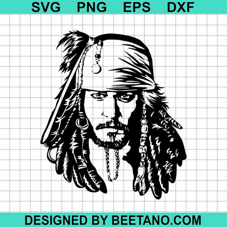 Jack sparrow SVG, Pirates of the Caribbean SVG, Johnny Depp SVG