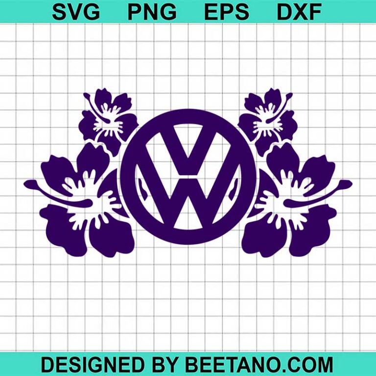Volkswagen logo SVG, Volkswagen flower SVG, car logo SVG