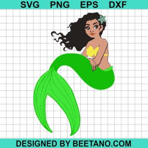 Black Afro Mermaid SVG, Mermaid SVG, Black Afro Girl SVG