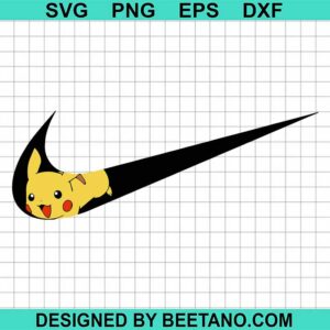 Pikachu Nike Logo SVG, Nike Logo SVG, Pikachu Pokemon SVG