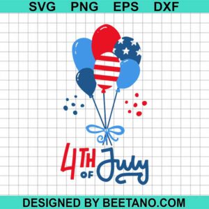 4th Of July Balloon SVG, American Flag Balloon SVG, US Flag 4th Of July SVG