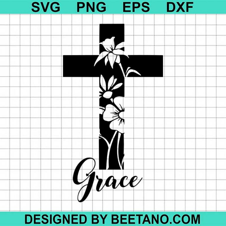 Grace Cross SVG, Jesus Cross SVG, Christian Cross SVG
