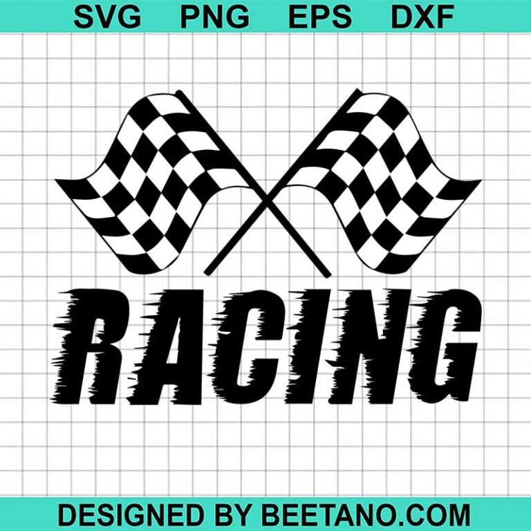 Racing Flag SVG, Checkered Flag SVG, Racing Car SVG