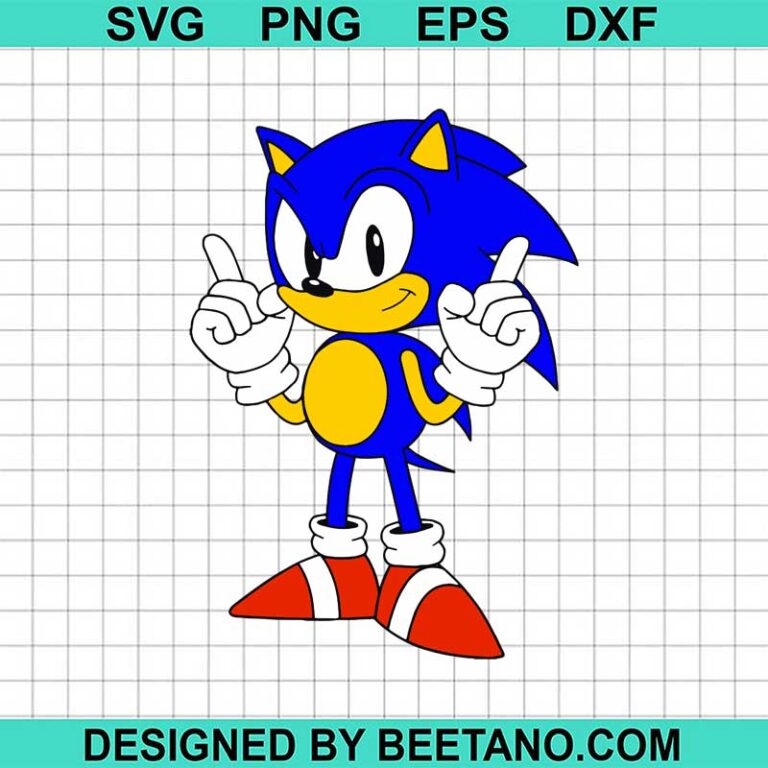 Sonic Hedgehog SVG, Disney Sonic The Hedgehog SVG, Sonic Cartoon SVG