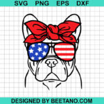 American Flag Sunglasses Dog SVG, 4th Of July SVG, Patriotic Dog SVG