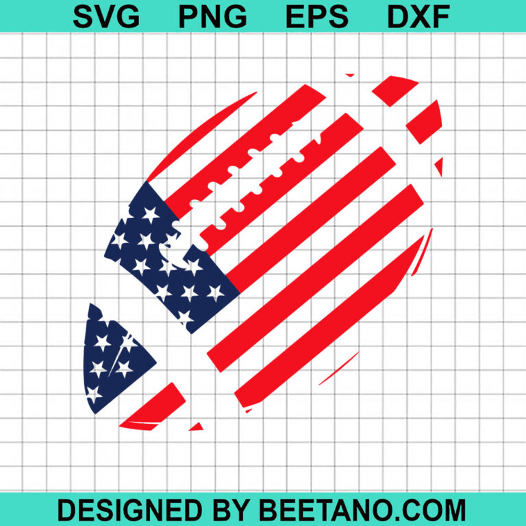 4th Of July Football Ball SVG, Patriotic SVG, American Flag Ball SVG