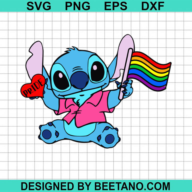 LGBT Stitch SVG, Pride Month SVG, LGBT Pride Flag SVG