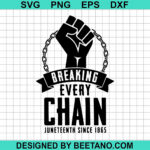Breaking Every Chain 1865 SVG, Juneteenth SVG, Black History Month SVG