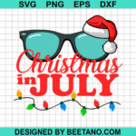 Christmas In July SVG, July Holiday SVG, Santa Hat SVG