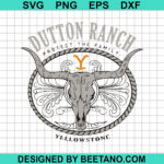 Dutton Ranch Skull Bull Logo SVG, Yellowstone Logo SVG, Dutton Ranch ...