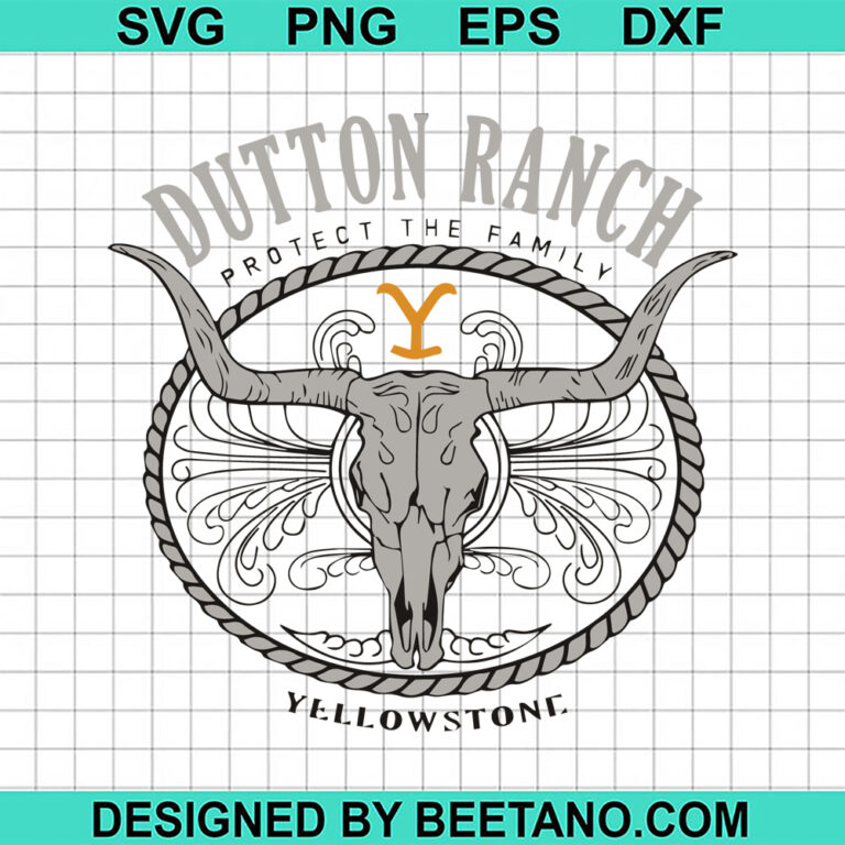 Dutton Ranch Skull Bull Logo SVG, Yellowstone Logo SVG, Dutton Ranch ...