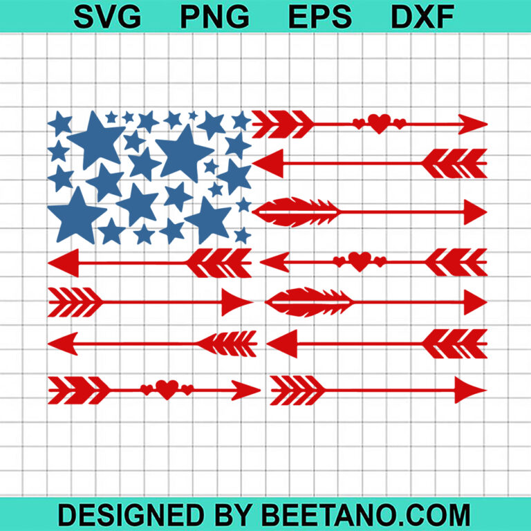 American Arrow Flag SVG, 4th Of July SVG, Patriotic Day SVG