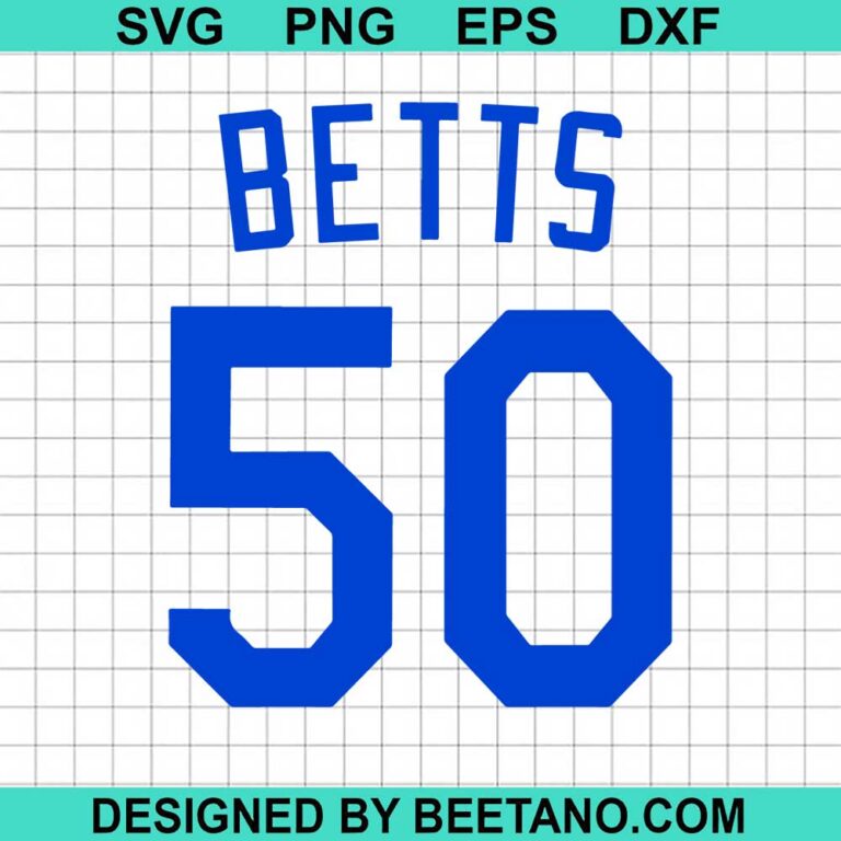 Betts 50 SVG, Mookie Betts SVG, Los Angeles Dodgers SVG