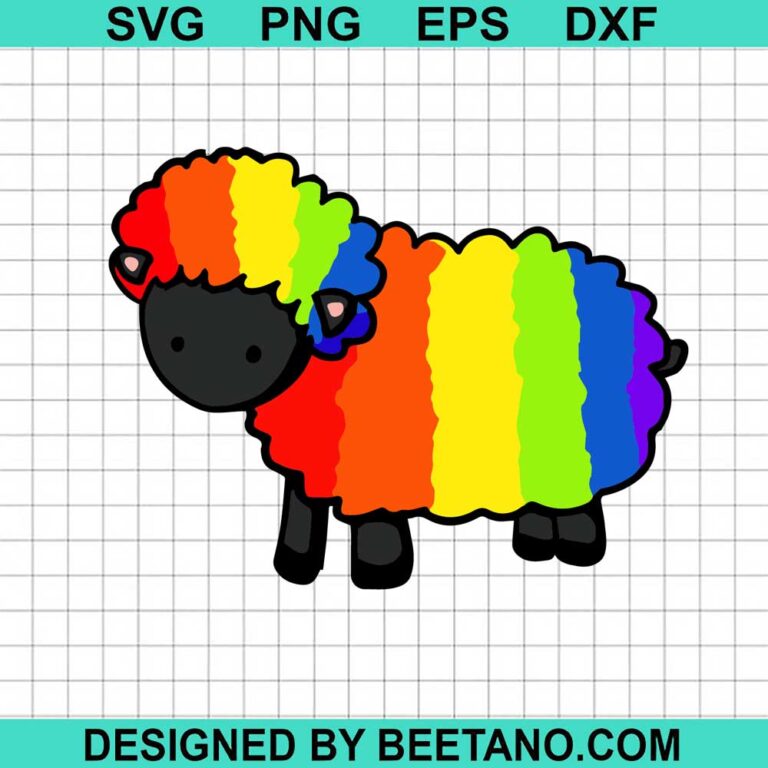 Rainbow Sheep SVG, LGBT SVG, Pride Sheep SVG