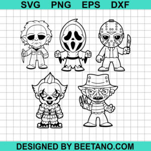 Chibi Horror Characters SVG, Horror Movies Characters Bundle SVG ...