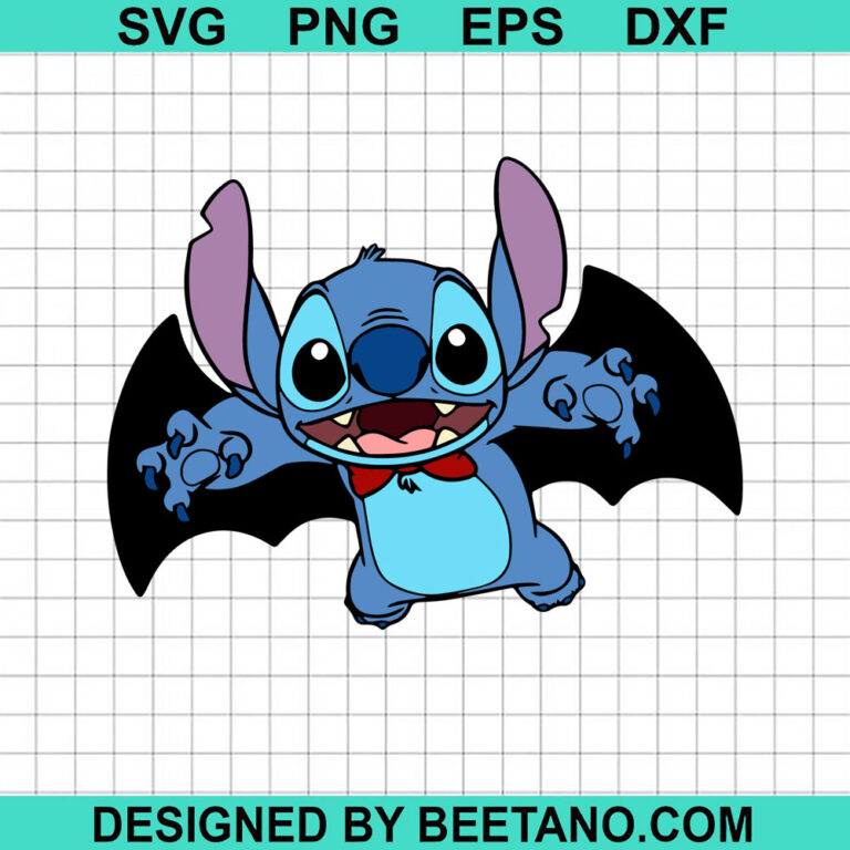 Bat Stitch SVG, Halloween Stitch SVG, Disney Halloween SVG