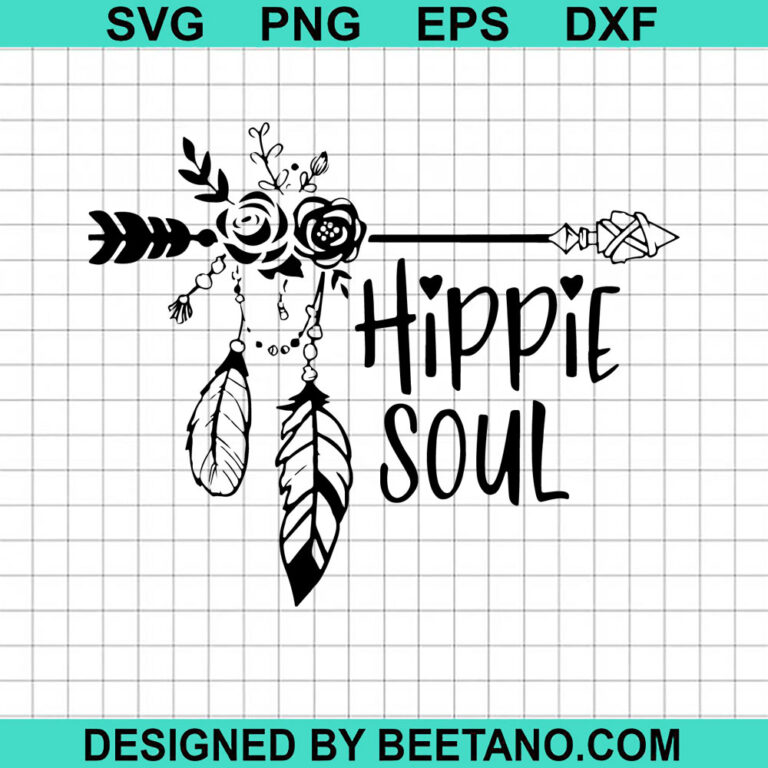 Hippie soul arrow SVG, Boho arrow SVG, Hippie bohemian SVG