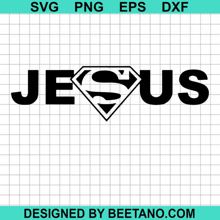 Jesus Superman Logo SVG, Jesus Christian SVG, Superhero SVG