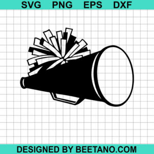 Megaphone pom pom SVG, Cheerleaders SVG, Cheerleaders pom pom megaphone ...
