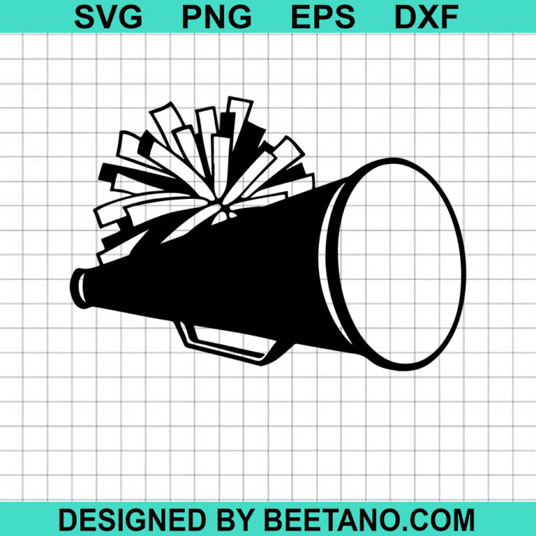 Megaphone pom pom SVG, Cheerleaders SVG, Cheerleaders pom pom megaphone ...