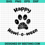 Happy Howl o ween SVG, Halloween Paw SVG, Happy Halloween SVG
