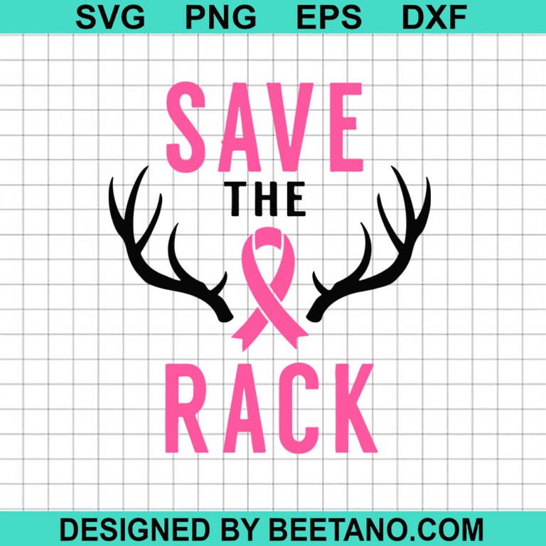 Save the rack Breast cancer SVG, Pink ribbon breast cancer SVG, Breast ...