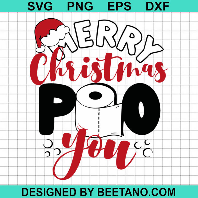 Merry Christmas Poo You SVG, Funny Christmas Quotes SVG, Xmas SVG