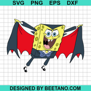Halloween Spongebob SVG, Halloween Spongebob Bat SVG, Halloween Bat SVG