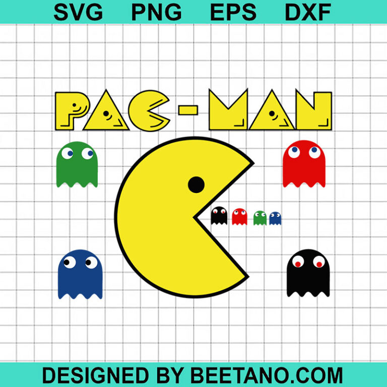 Pac Man Ghost SVG, Pac Man Game SVG, Halloween Pacman SVG