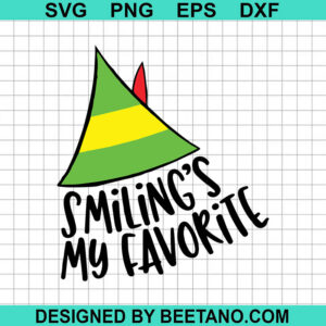 Smiling's My Favorite Elf SVG, Christmas SVG, Elf Movies SVG
