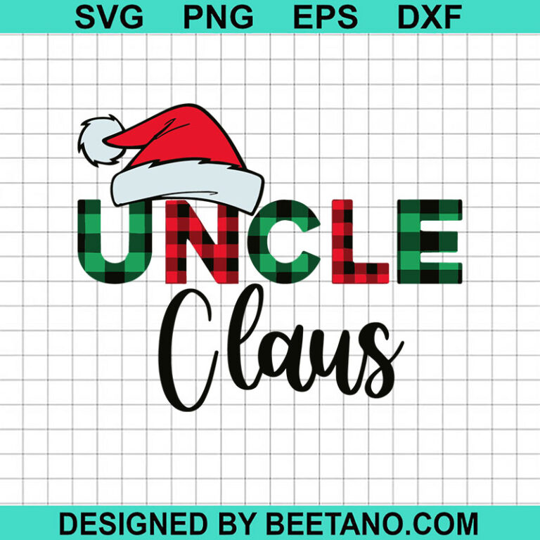 Uncle claus SVG, Uncle santa hat SVG, Uncle christmas SVG