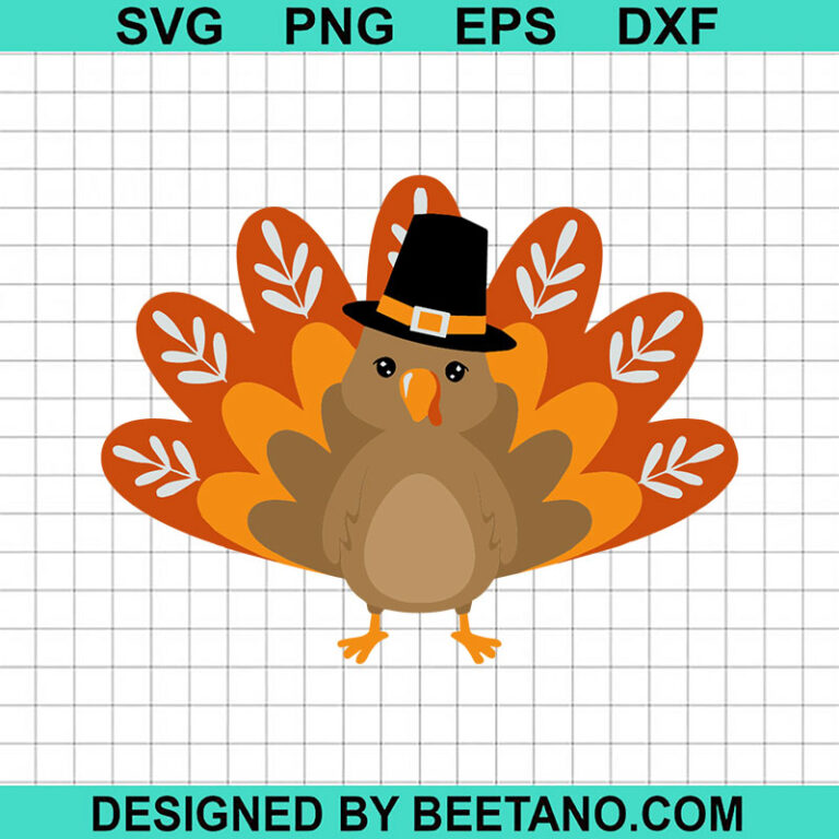 Happy Turkey Day SVG, Turkey Face SVG, Happy Thanksgiving SVG