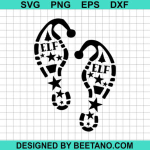 Elf Footprint SVG, Christmas Elf SVG, Christmas Footprint SVG