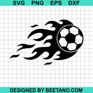 Soccer Ball Flame SVG, Flame Ball SVG, Fire Fooball SVG