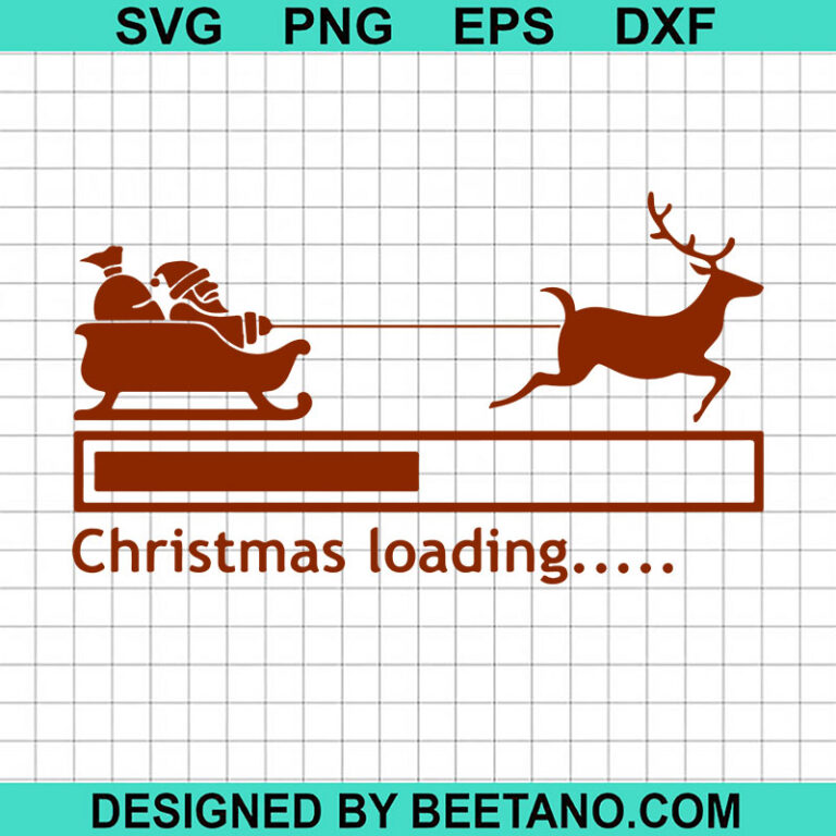 Christmas Loading SVG, Santa Claus Reindeer SVG, Christmas Santa Claus ...