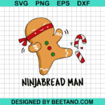Ninjabread Man SVG, Christmas Gingerbread Ninja SVG, Funny Christmas SVG