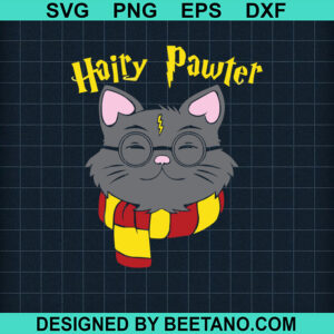 Hairy Pawter SVG, Funny Cat Hairy Pawter SVG, Harry Potter Cat SVG