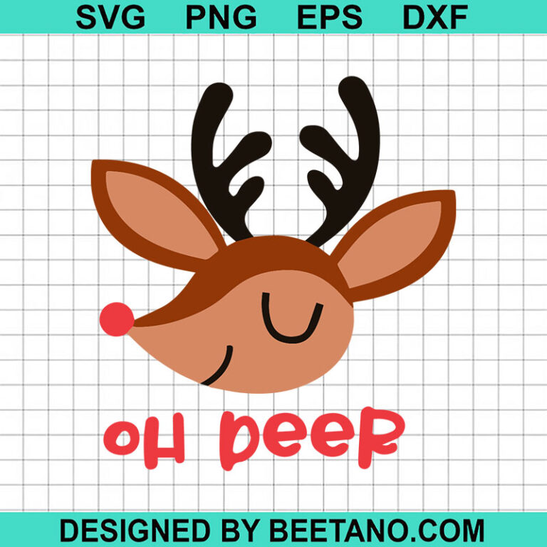 Oh Deer SVG, Christmas Deer SVG, Merry Christmas SVG