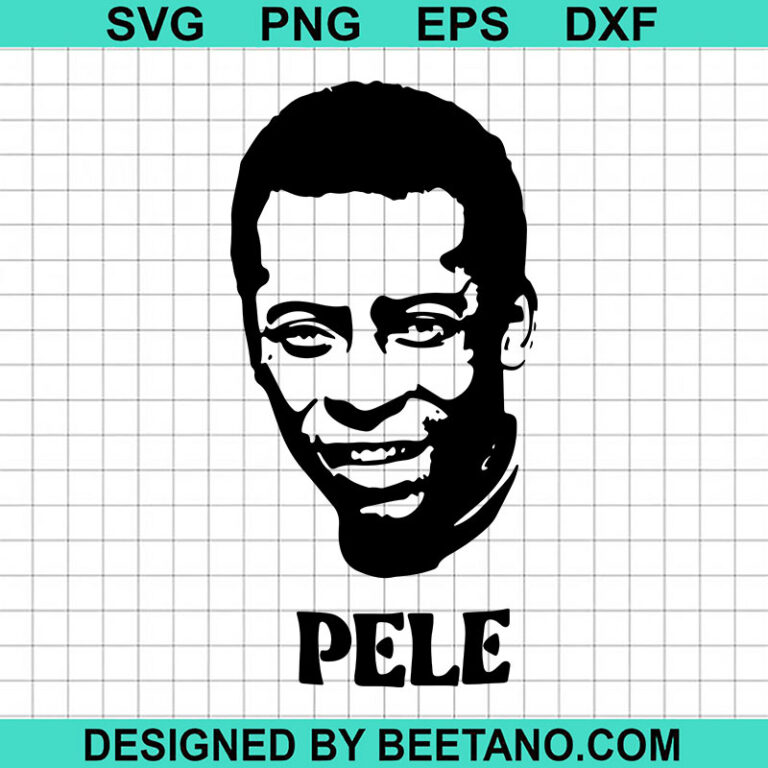 Pele face SVG, Pele football SVG, Rip Pele SVG
