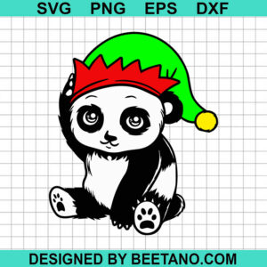 Baby Panda Elf Christmas SVG, Elf Panda SVG, Baby Panda Christmas SVG